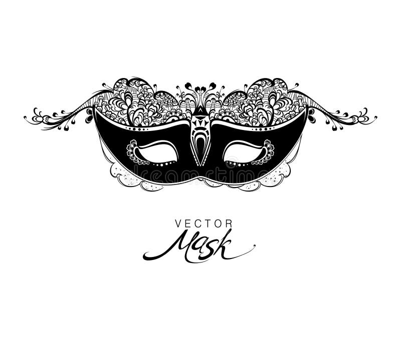 Beautiful mask of lace stock vector. Illustration of element - 79730766