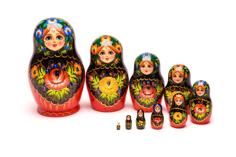 Beautiful Matryoshka Russian Doll Stock Image - Image of size, hand ...