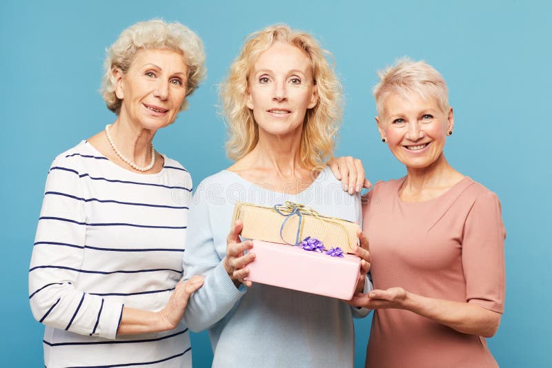 Beautiful Mature Lady With Best Friends Stock Image Image Of Adult