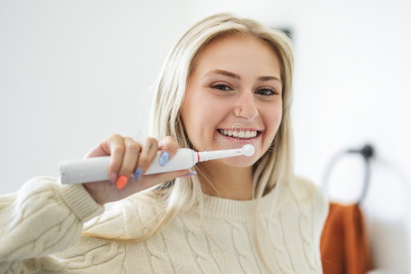 148 Beautiful Mature Woman Brushing Teeth Stock Photos - Free & Royalty ...