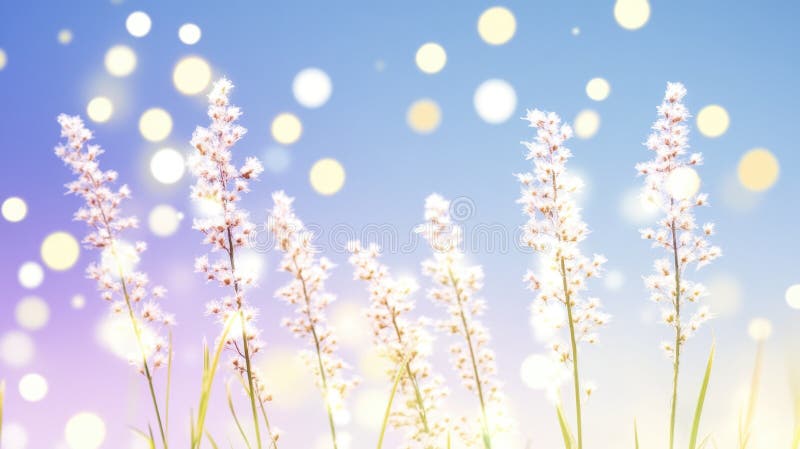 Beautiful Meadow Soft Focus Wildflowers Against Bokeh Background Stock ...