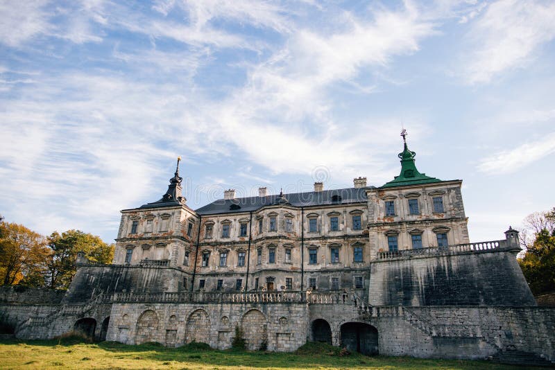 Beautiful Medieval Castle Palace. Pidhirci Stock Image - Image of ...