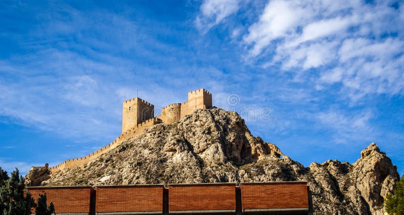 Beautiful Medieval Castle at Sax, Valencia, Spain Stock Photo - Image ...