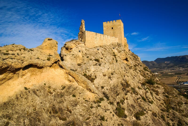Beautiful Medieval Castle at Sax, Valencia, Spain Stock Image - Image ...