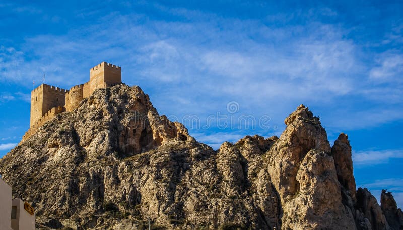 Beautiful Medieval Castle at Sax, Valencia, Spain Stock Photo - Image ...