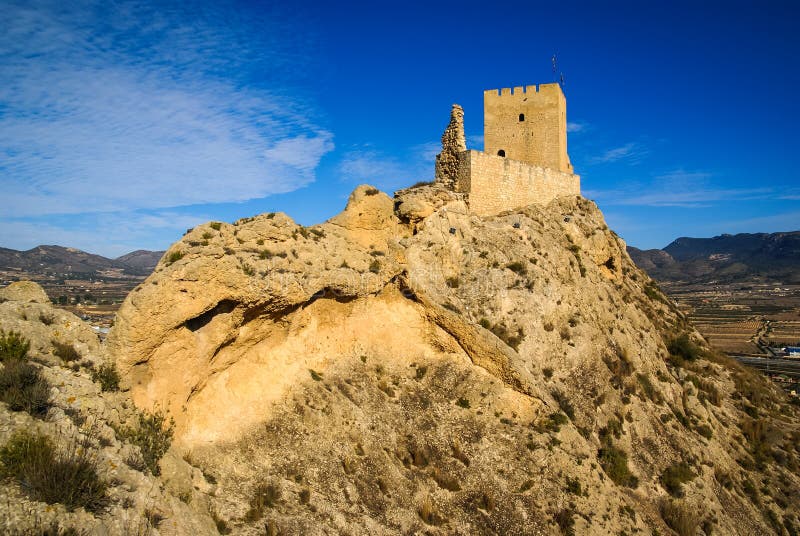 Beautiful Medieval Castle at Sax, Valencia, Spain Stock Photo - Image ...