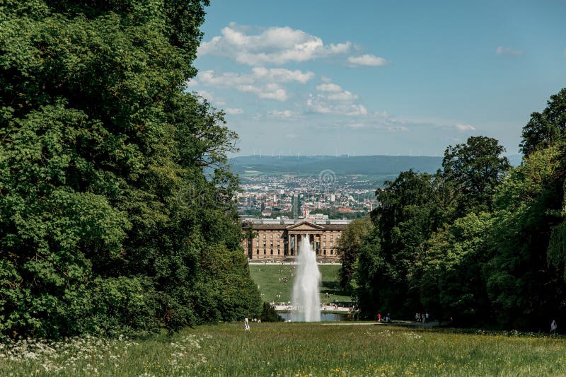 Beautiful Medieval Castle Spring Nature Green Meadows Stock Image ...