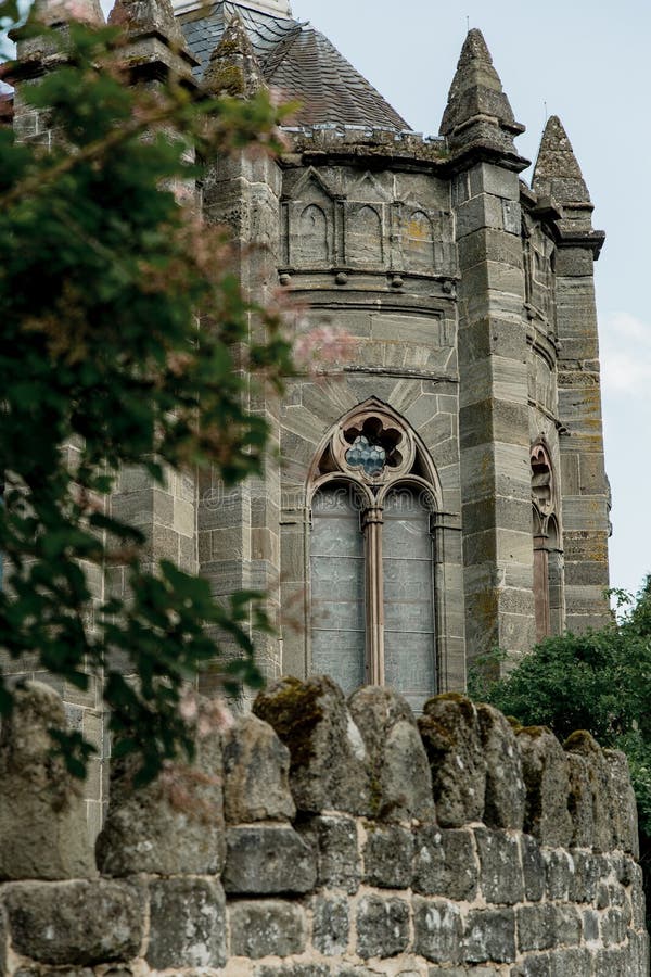 Beautiful Medieval Castle Spring Nature Green Meadows Stock Photo ...