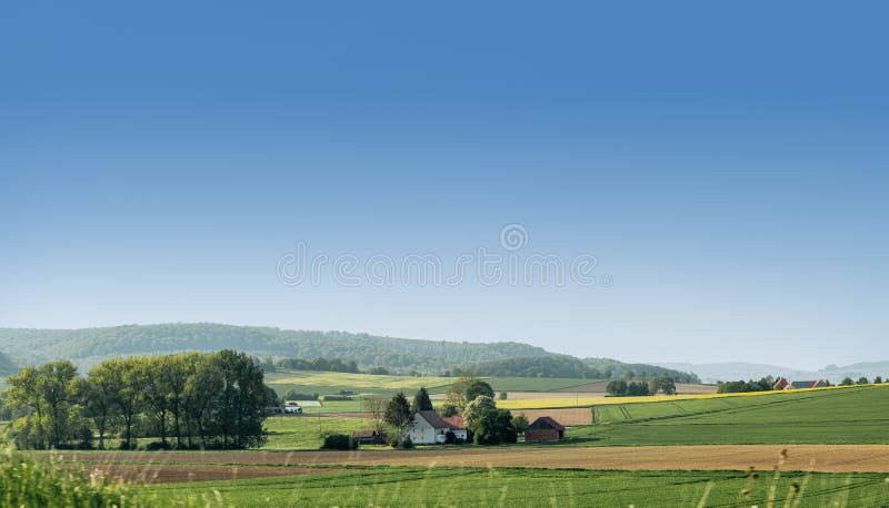 Beautiful Medieval Castle Spring Nature Green Meadows Stock Photo ...