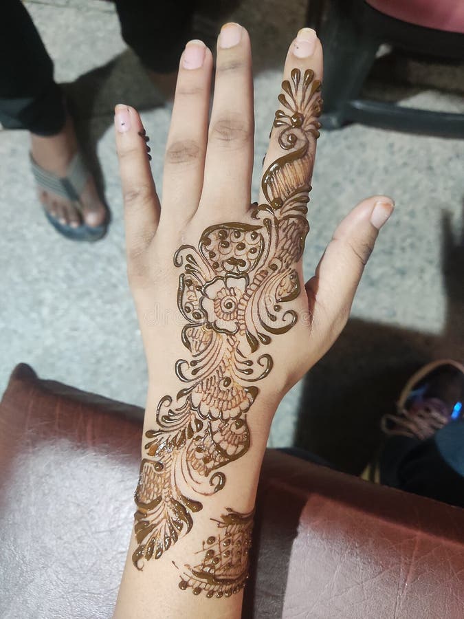 Beautiful Mehndi Artist stock image. Image of noida - 258688893