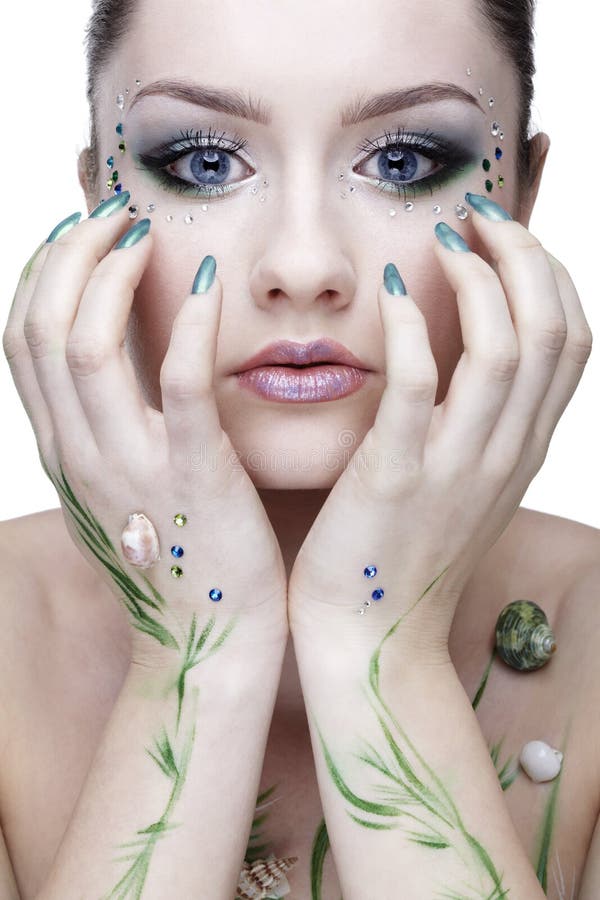 Beautiful mermaid girl stock photo. Image of mermaid, emotion - 8884974