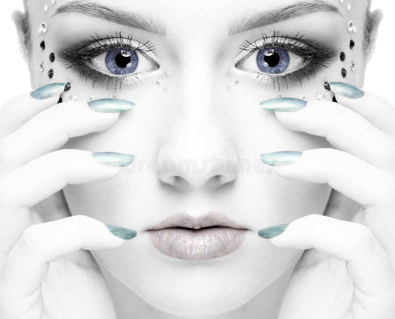 Beautiful mermaid girl stock photo. Image of human, bodyart - 9804754