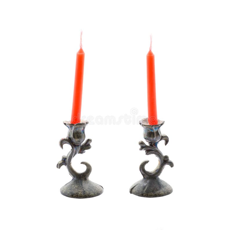Beautiful Metal Candlesticks Stock Image - Image of melting, close ...