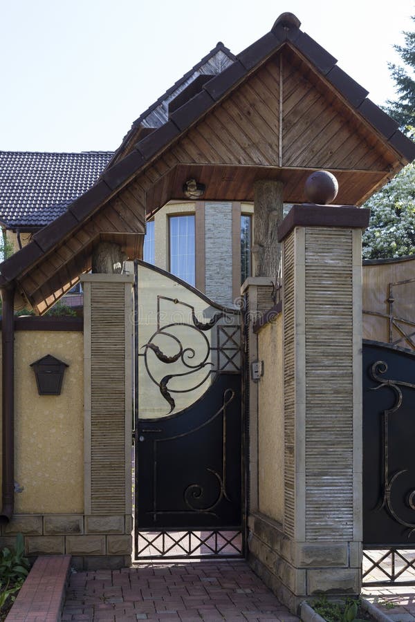 Beautiful metal door stock image. Image of doorplate - 177330389