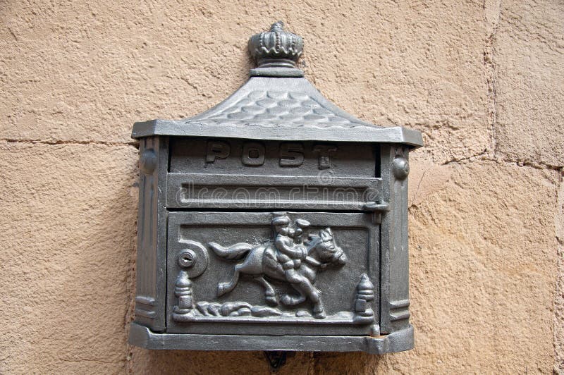Beautiful metal mail box stock photo. Image of post, decorative - 24627846