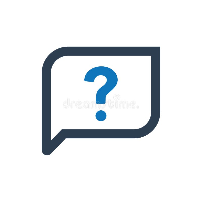 Ask a Question Icon stock vector. Illustration of query - 120778271