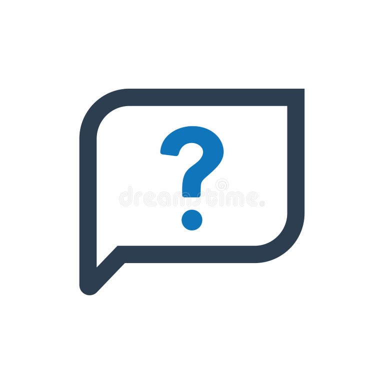 Ask a Question Icon stock vector. Illustration of query - 120778271