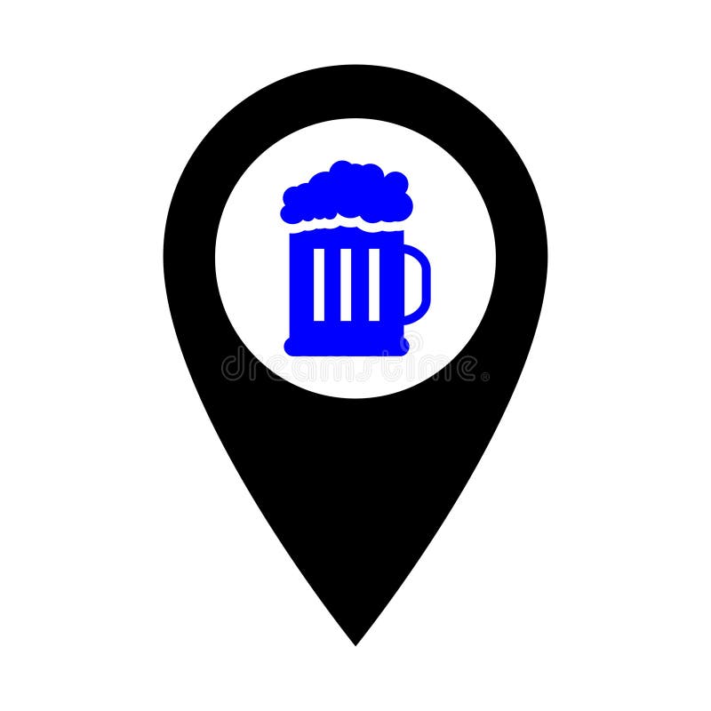Bar location icon stock illustration. Illustration of graphic - 346920374