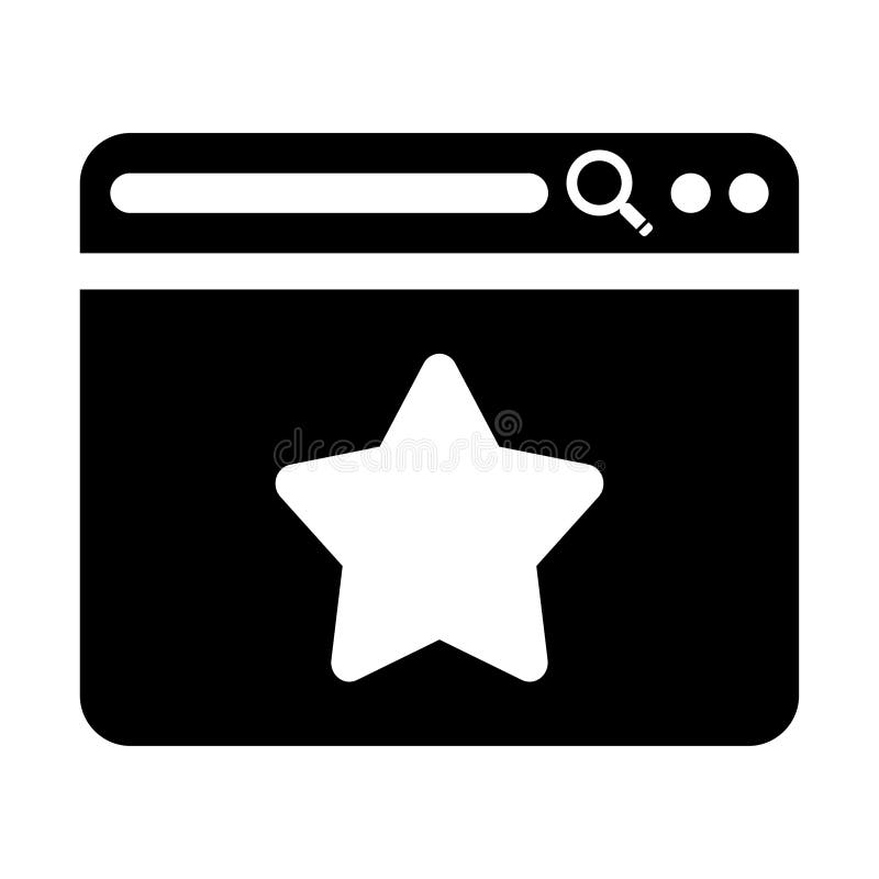 Bookmark Browser Icon stock vector. Illustration of website - 274598062