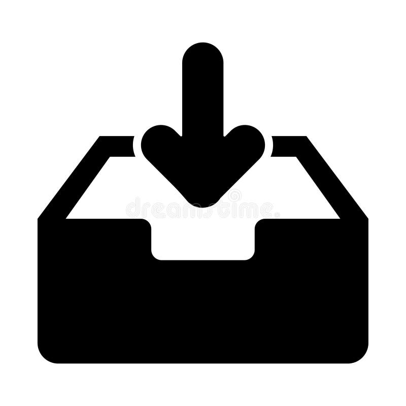 Box Incoming Icon stock vector. Illustration of email - 291876360