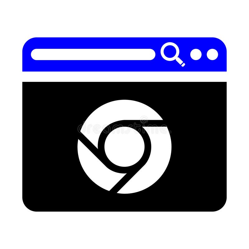 Browser Chrome Icon stock vector. Illustration of internet - 274597879