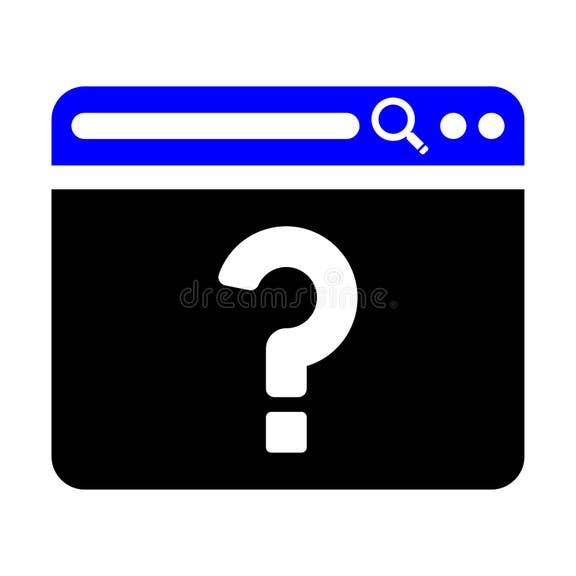 Browser Question Mark Icon stock vector. Illustration of graphic ...