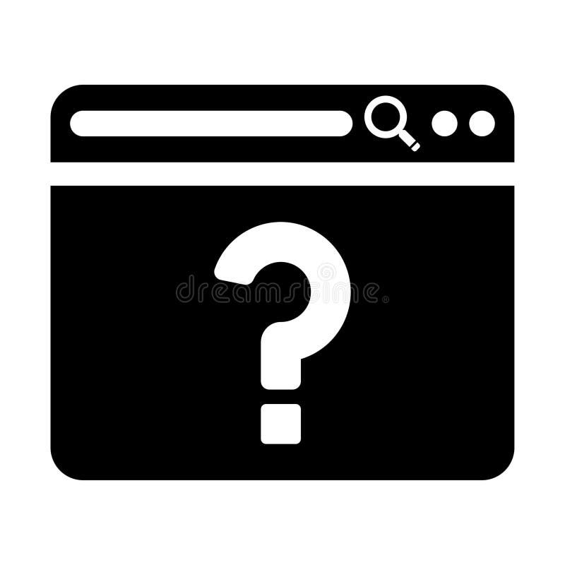 Browser Question Mark Icon stock vector. Illustration of vector - 274598031