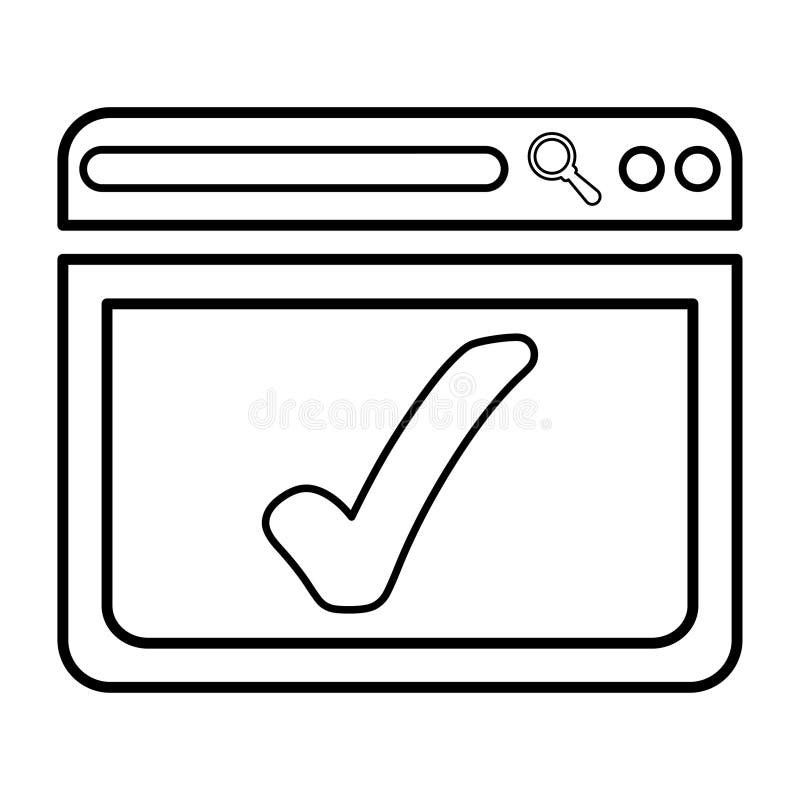 Browser Secure Icon in Outline Style Stock Vector - Illustration of ...