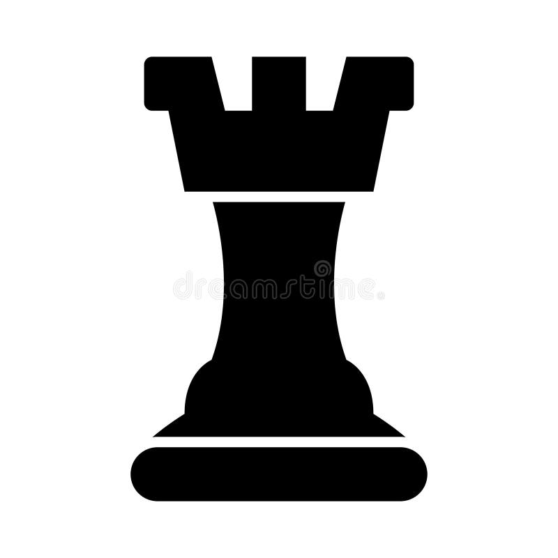 Chess Rook Icon stock vector. Illustration of vector - 308138766
