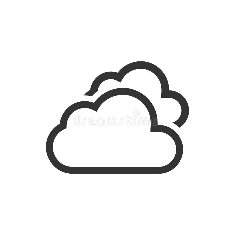 Clouds Icon stock vector. Illustration of icon, weather - 120493100