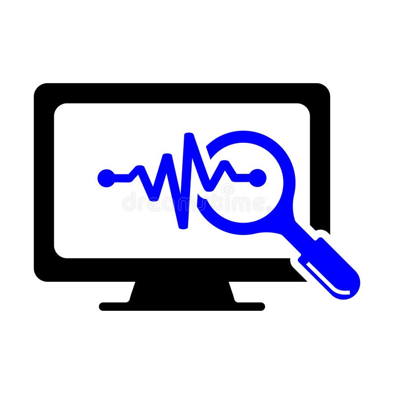 Computer Diagnostic Icon stock illustration. Illustration of graphic ...