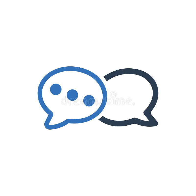 Conversation, Chat Icon stock vector. Illustration of discussion ...