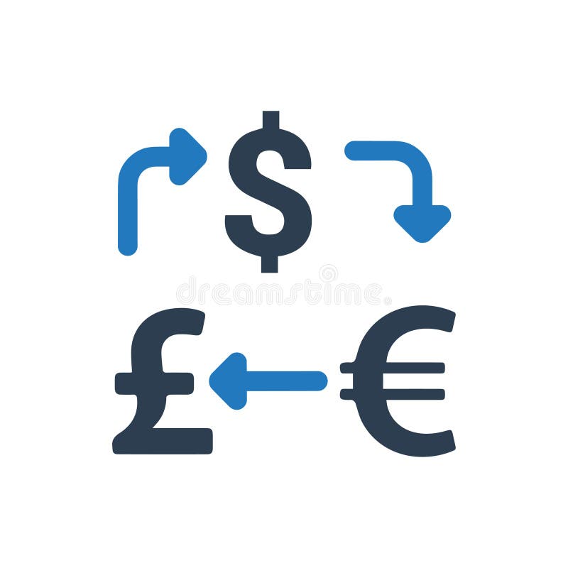 Currency Conversion Icon stock vector. Illustration of icon - 120821569