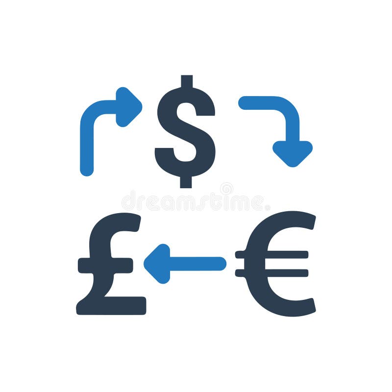 Currency Conversion Icon stock vector. Illustration of converter ...
