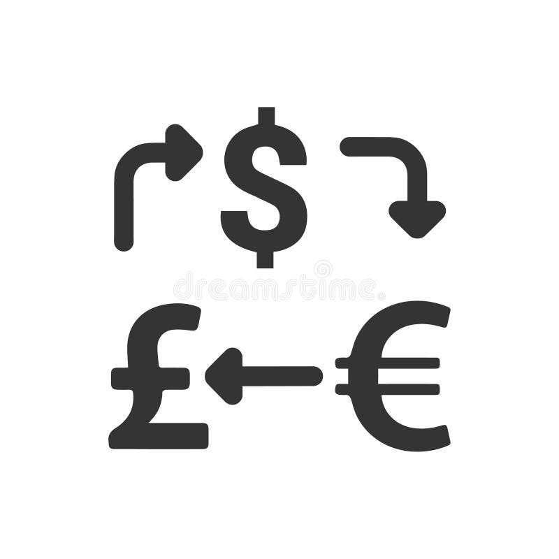Currency Conversion Icon stock vector. Illustration of exchange - 120823108