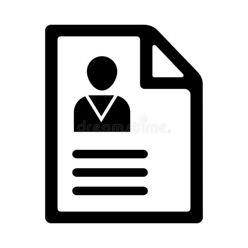 Curriculum Vector Icon stock vector. Illustration of design - 198842044