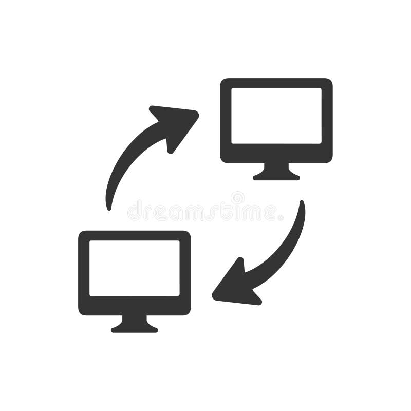 Data Transfer Icon stock vector. Illustration of symbol - 120822789