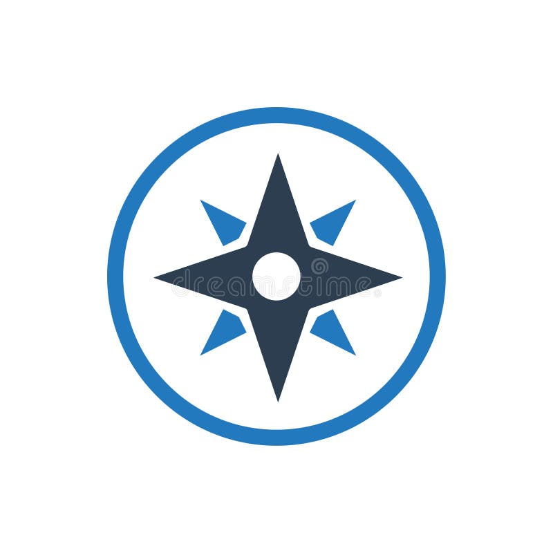 Direction Compass Icon stock vector. Illustration of location - 120821868