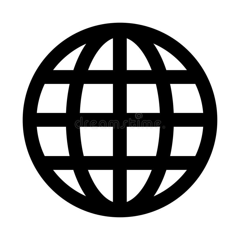 Earth Grid,Globe icon stock vector. Illustration of editable - 198600919