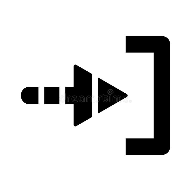 Enter Arrow Icon stock vector. Illustration of download - 243635792