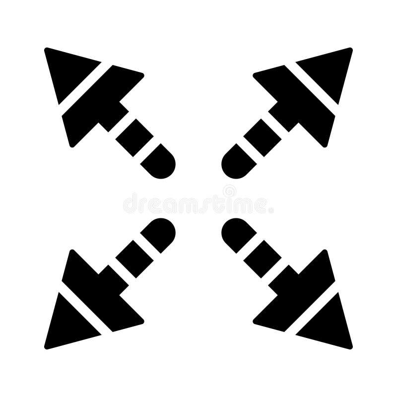 Expand Arrow Icon stock vector. Illustration of vector - 243635794