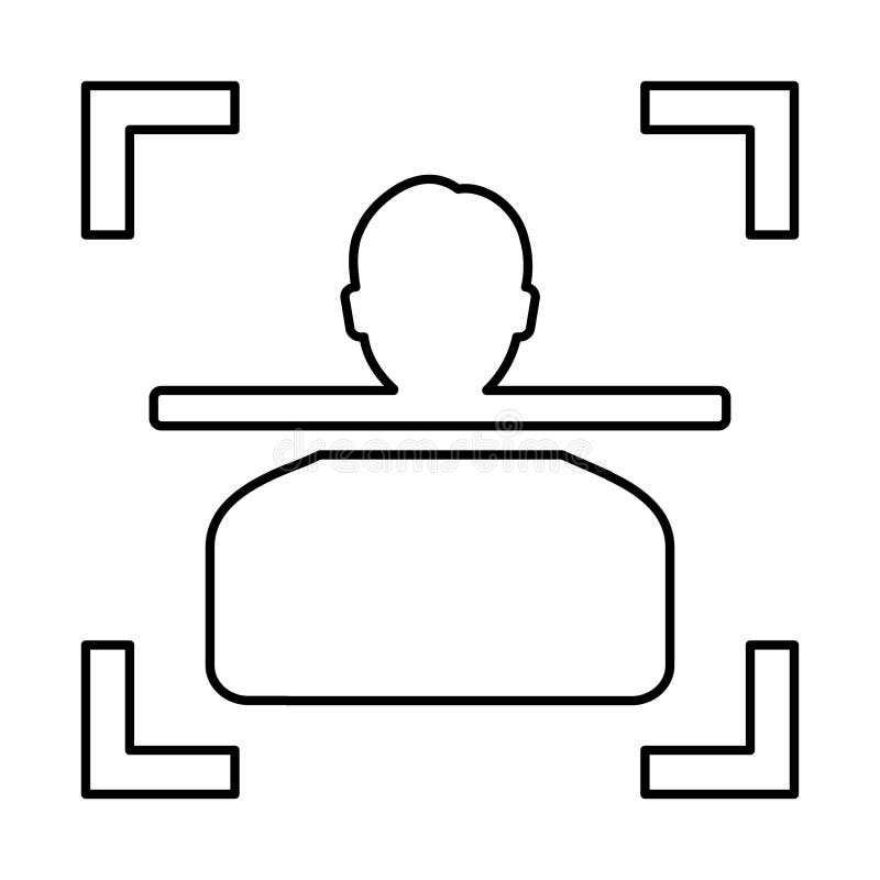 Face Scan Icon in Outline Style Stock Vector - Illustration of approve ...