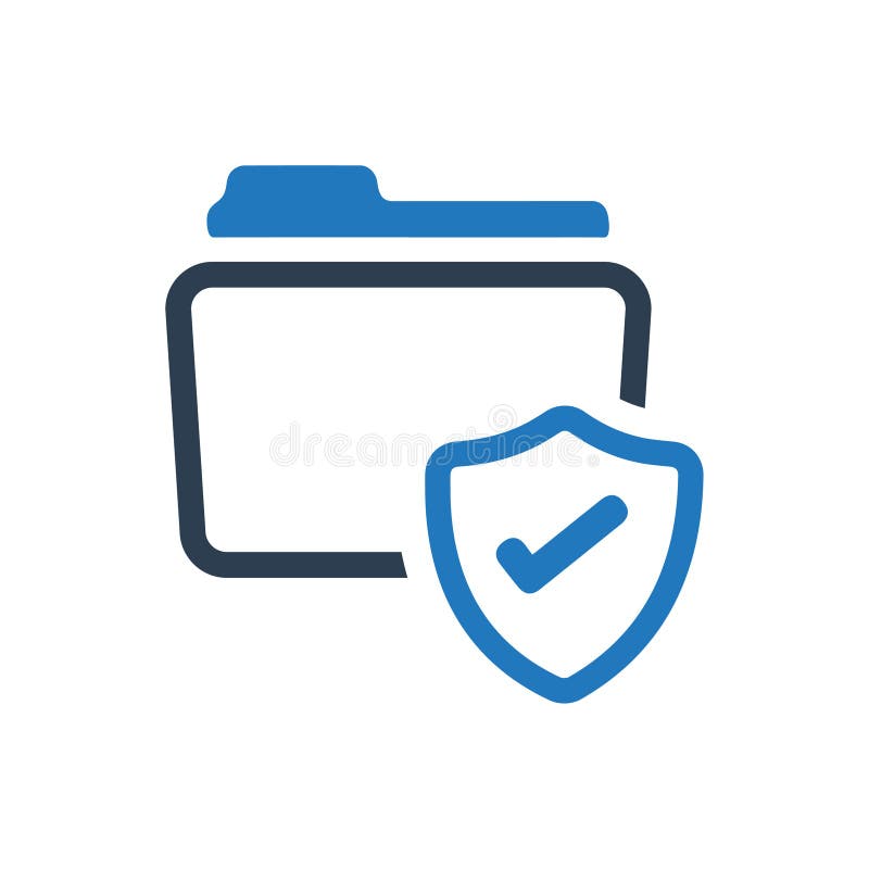 Document Protection Icon stock illustration. Illustration of file ...