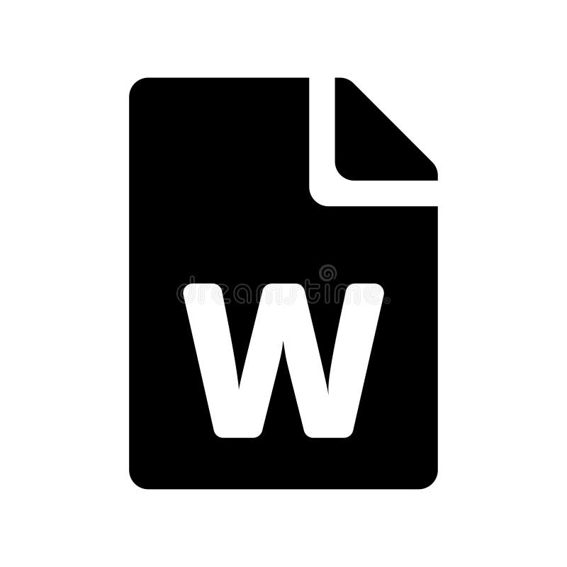 File word icon stock vector. Illustration of format - 198426172