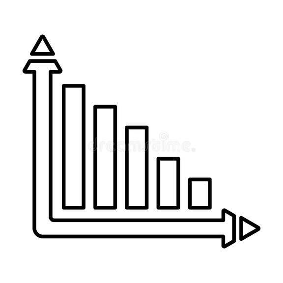 Financial Decrease Report Icon in Outline Style Stock Vector ...