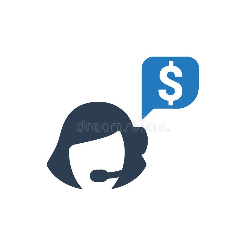 Financial Customer Support Icon Stock Vector - Illustration of symbol ...