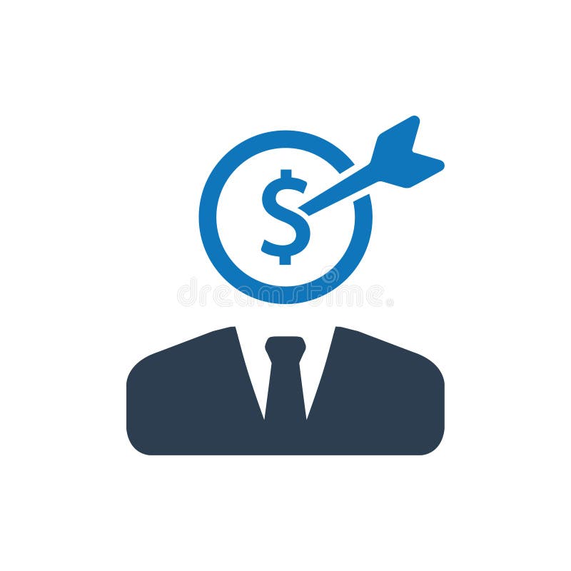 Financial Target Icon stock vector. Illustration of symbol - 120048316