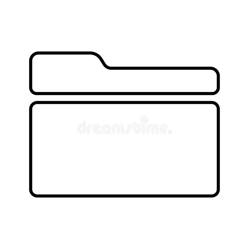 Folder Icon in Line Style stock vector. Illustration of symbol - 261721595
