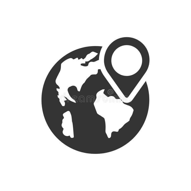Global Location Icon stock vector. Illustration of global - 120821683