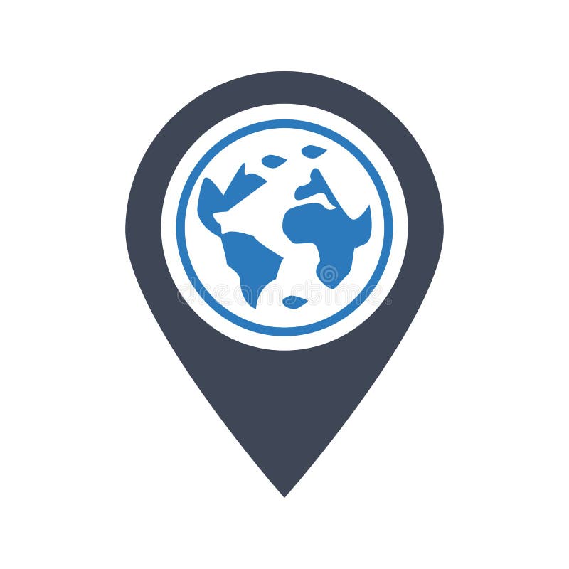 Global Location Icon. Vector Graphics Stock Vector - Illustration of ...